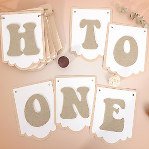 Half Way To One Banner for Baby - Baby 1/2 Birthday Party Decorations,Half Birthday Banner For Boys Girls,Neutral Rustic Baby Shower Party Decor,Six Months Baby Happy Birthday Banner Photo Props (HALF