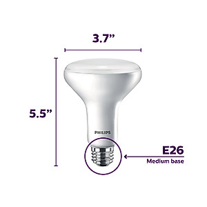 PHILIPS LED Dimmable BR30 Light Bulb: 650-Lumen, 5000-Kelvin, 11-Watt (65-Watt Equivalent), E26 Base, Frosted, Daylight, 3-Pack