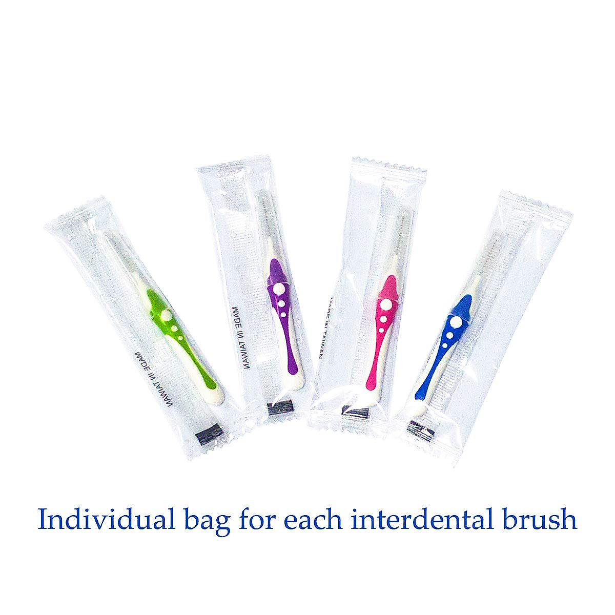 Wasser Vela 16pcs XL Size Orthodontic Interdental Brush, 4 Handle Colors, Clean Between Teeth and Braces, Flexible Handle and Durable Wire, Easy to Use and No Break (Started Pack)