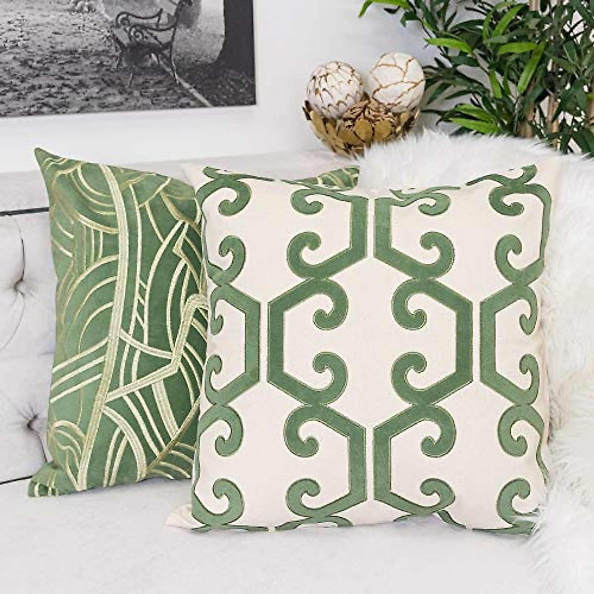 Homey COZY 71159-Carly Accent Pillow, Single, Green