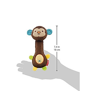 Skip Hop Giraffe Safari Squeeze Me Rattle Toy, Monkey (Discontinued by Manufacturer)