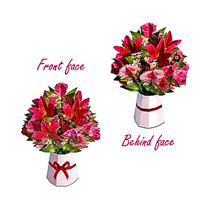 Birthday Cake Pop Up Birthday Card, 3D Greeting Pop Up Birthday Card, Happy Birthday Card For Men, Women, Her, Him, Husband,With Message Note & Envelop,Size 7 X 5 Inch (Hummingbird (Chrysanthemum))