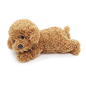 oits cute Simulation Poodle Dog Stuffed Animal Soft Plush Puppy Toys (Brown 11")