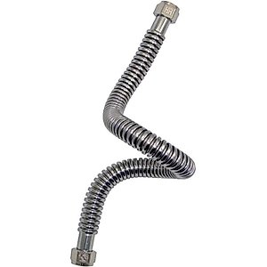 Holdrite QuickFlex 1 Inch FIP x 3/4 Inch FIP x 24 Inch Water Heater Connectors, Corrugated, Stainless Steel, QFC-17524