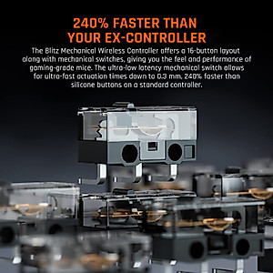 PC Gaming Controller, Wireless Controller with Custom Button, 6-Axis Gyro, Dual Shock, Macro, Turbo, Bluetooth Game Controller for Windows 10/Android/iOS/PC