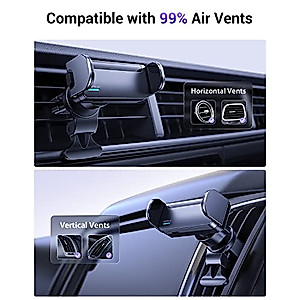 CAFELE Car Vent Phone Holder, [Firmly Grips Your Vent, Never Fall Off] Auto-Clamping Air Vent Phone Holder Car, Phone Mount Car Fit for iPhone 14 13 12 Mini Pro 11, SE(2020), XR, X, XS iPhone 8 7