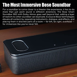 Bose Smart Soundbar 900 Dolby Atmos with Alexa Built-In, Bluetooth connectivity - Black