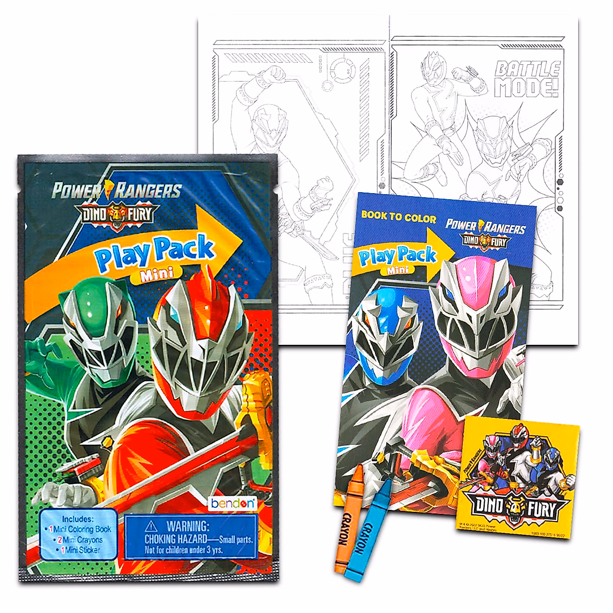 Power Rangers Mini Party Favors Set for Kids - Bundle with 24 Mini Power Rangers Grab n Go Play Packs with Coloring Pages, Stickers and More (Power Rangers Birthday Party Supplies)