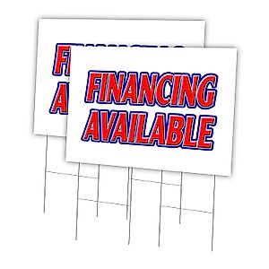 Financing Available 2 Pack of 24" x 36" Yard Sign & Stake | Advertise Your Business | Stake Included Image On Front Only | Made in The USA