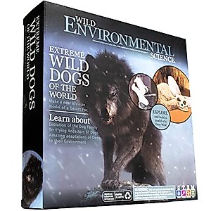 WILD ENVIRONMENTAL SCIENCE Extreme Wild Dogs of The World - for Ages 6+ - Create and Customize Models and Dioramas - Study The Most Extreme Animals