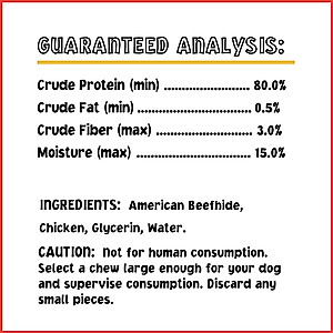 Pet Factory Twistedz American Beefhide 4-5" Knotted Bones Dog Chew Treats w/ Real Chicken Meat Wrap - 3 Count/1 Pack