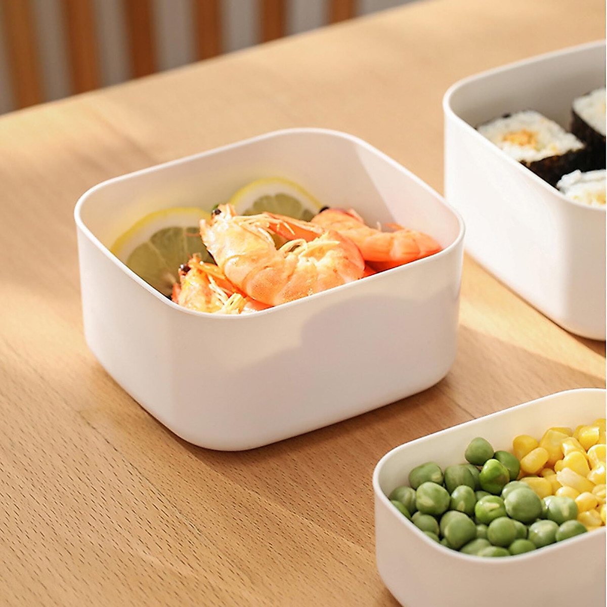 Kichvoe Cheese Keeper 5*2.5*2.5Inch White Rectangular Food Storage Container with Flip Top Lid, 700ML, , Phthalate Free, , Airtight, Refrigerator Storage, Hand Wash Only