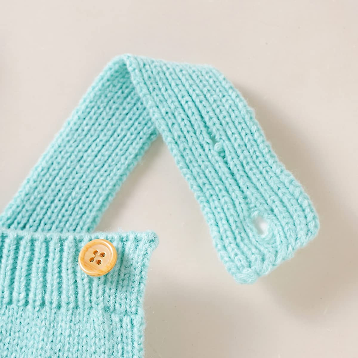 Wytyjxccyy My 1st Easter Outfit Newborn Baby Girl Boy Bunny Knitted Romper Overalls Suspender Jumpsuit Spring Summer Clothes (Blue,12-18 Months)