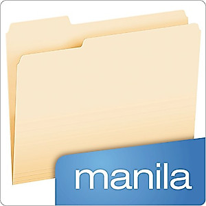 Pendaflex File Folders, Letter Size, 8-1/2" x 11", Classic Manila, 1/3-Cut Tabs in Left, Right, Center Positions, 100 Per Box (65213)
