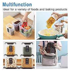 TINGFENG Cereal Containers Storage Set Airtight Food Storage Containers With Lids (6 Pack)