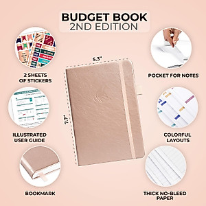 Clever Fox Budget Book 2.0 – Simple Budgeting Planner for Beginners – Financial Notebook with Money Spending, Debt & Bill Tracker (Rose Gold)