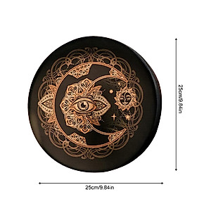 FIRLAR Shaman Drum,10 Inch Hand Drum With Drum Stick, Instrumental Shaman Alchemy Moon Drum, Sound Healer Shaman Drum For Spiritual Music, Reflection Meditation