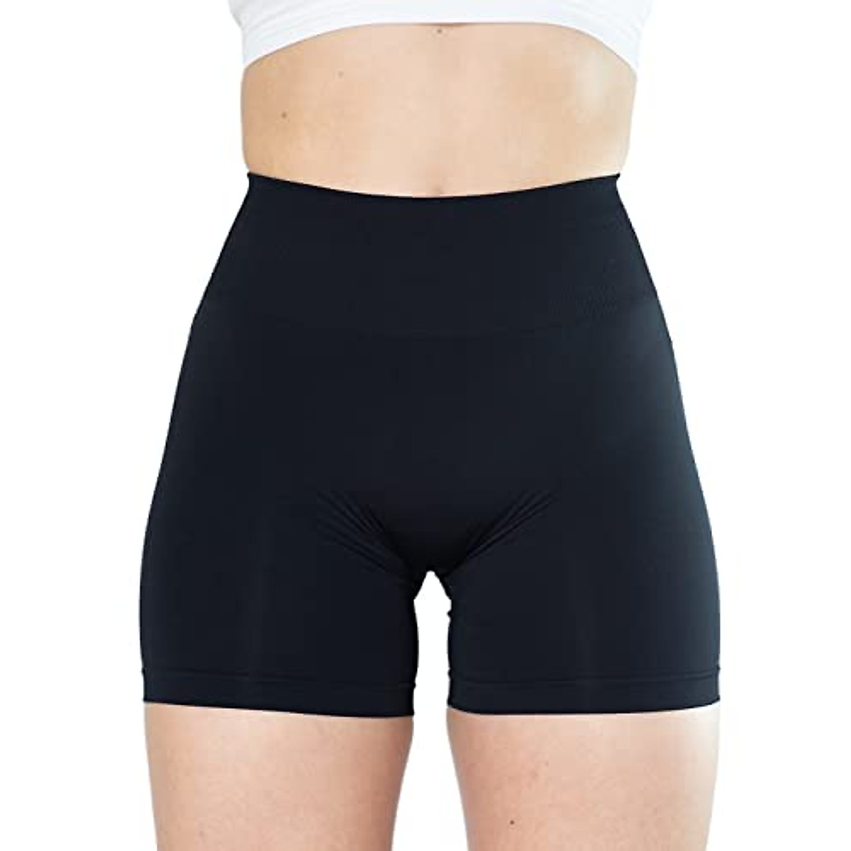 AUROLA Dream Collection Women Workout Shorts High Waist Gym Shorts, Scrunch Butt Seamless Athletic Shorts,Dark Black,S