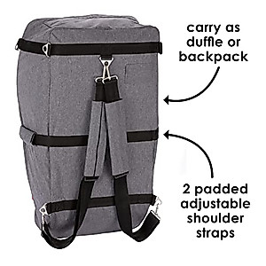 Diono Car Seat Travel Backpack, Airport Travel Bag For Car Seat, Gate Check-In Bag, Carry As Duffle Bag Or BackPack, Padded Shoulders, Durable Protective Material