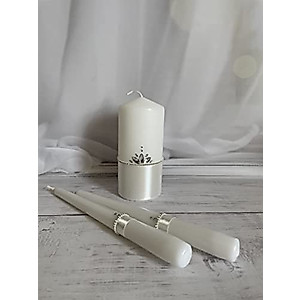 Magik Life Unity Candle Set for Wedding - Wedding Unity Set for Reception and Ceremony - Candle Sets - 6 Inch Pillar and 2 * 10 Inch Tapers