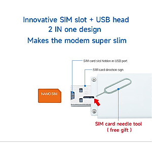 HOSAYA 4G LTE USB WiFi Modem Portable 4G Router with SIM Card Slot High Speed Portable Travel Hotspot Mini Router Unlocked 4G dongle, Black, 88mmx28mmx9mm
