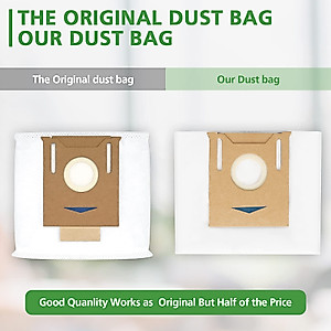 10 pack Replacement Dust Bags Compatible with Ecovacs DEEBOT OZMO T8 AIVI T8 Max, Deebot N8 Pro+ Robot Vacuum Cleaner