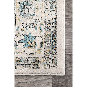 nuLOOM Paisley Verona Vintage Persian Area Rug, 5' x 7' 5", Grey