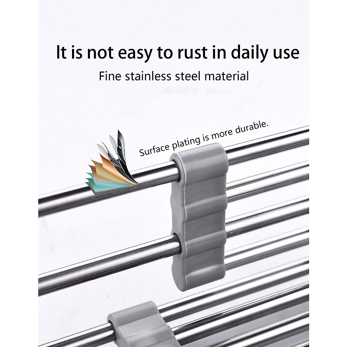 1pc Drain Rack | Retractable Stainless Steel Sink Strainer Drain | Stainless Steel Kitchen Basket | Kitchen Rack Drain Basket | Over The Sink Dish Drying Rack | 29 * 22.5 * 9cm/11.4 * 8.66 * 3.54in