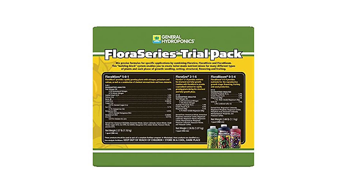 General Hydroponics FloraSeries: Complete Hydroponic Nutrients