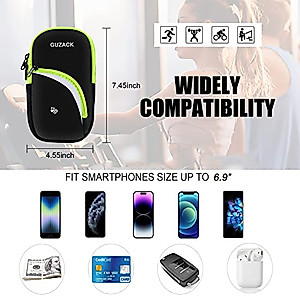 Armband Cell Phone Holder for Running Workout Exercise Sports Phone Arm Bands Pouch Bag, Running Armband for iPhone 14 13 12 11 Pro Max XS XR X Plus Samsung Galaxy Up to 6.9"