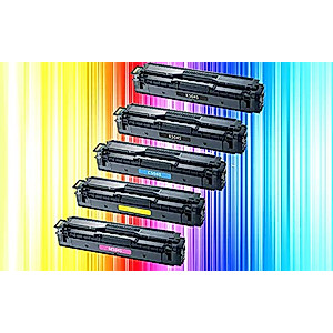 4Benefit 5 Pack Compatible Replacement 504S CLT-504S Toner Cartridge CLT504S Made for C1810W C1860FW CLP-415NW CLP-470 CLP-475 CLX-4195FN 4195FW Printer [2-Black,1-Cyan,1-Yellow,1-Magenta]