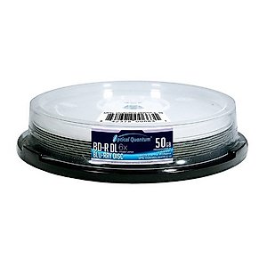 10 Pack 6X 50GB BD-R DL Blu-ray Blank Disc White Thermal Everest Hub Printable