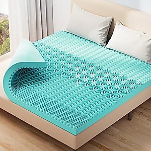 Dreamsmith 3 Inch 5-Zone Memory Foam Mattress Topper, Cooling Gel Infused Foam Mattress Topper, CertiPUR-US Certified, Queen