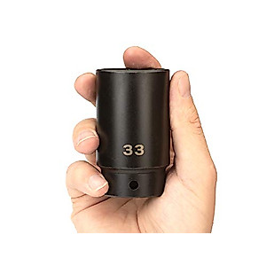 TEKTON 1/2 Inch Drive x 33 mm Deep 6-Point Impact Socket | SID23133