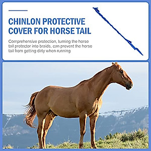 PartyKindom Ponytail Nursing pro Tools Braid Tool braiding Tools Horse Dressing Equipment Horse Dressing Tool Horse Tail Cover Horse Care Necessity Ranch Supply to Weave Nylon Tail Guard