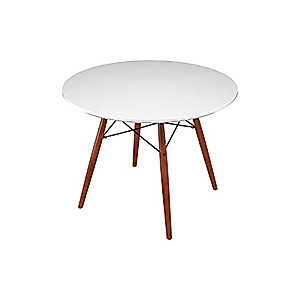 Eiffel Large Round Dining Table, Walnut Stain Legs