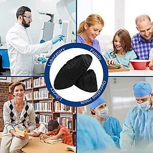 200 Pcs (100 Pairs) Disposable Shoe Covers Non Woven Stretchable Boot Covers Non Slip Durable Waterproof Shoe Protector Covers for Women Men Fits Size 4-12 Booties Carpet Floor Indoor House (Black)