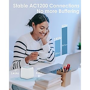 Whole Home WiFi System-WAVLINK AC1200 Dual-Band Mesh WiFi System,Up to 4000 Sq.ft. Coverage,Replaces WiFi Router & Extender, Touchlink, Parental Control, Full Gigabit, Wave 2, MU-MIMO, 3-Pack…