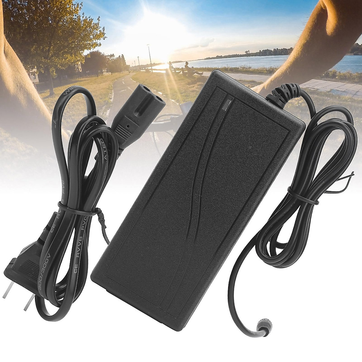 Lithium Battery Charger, 100-240V US Plug 42V 1.5A Lithium Battery Charger Electric Scooter Charging Adapter Charger for 42V 2A Electric Scooter Charger