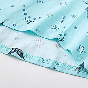 Women Short Sleeve Pajama Set Tops with Capri Pants Cartoon Print Sleep Shirt Two Piece Sleepwear Pj Set Green Star 2XL