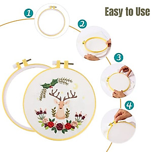 Mr. Pen- Embroidery Hoops Set, 6 pcs, 3.4 inch to 10.2 inch, Assorted Colors, Plastic Embroidery Hoop, Cross Stitch Hoops, Embroidery Rings, Cross Stitch Plastic, Sewing Rings Hoops.