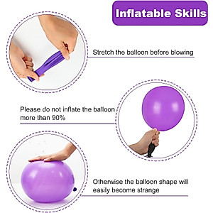 DUILE 60Pcs Metallic Purple and White Latex Lavender Lilac Balloons 12inch Purple Confetti Balloons for Birthday Bridal Shower Wedding Party Decorations