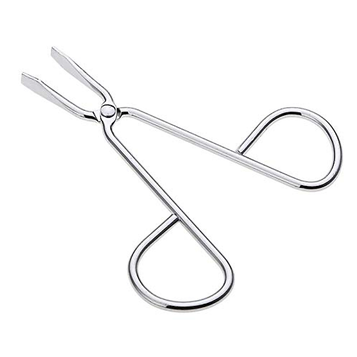LASSUM 2 PCS Eyebrow Tweezers,Stainless Steel Scissors Shaped Eyebrow Straight Tip Tweezers Clip