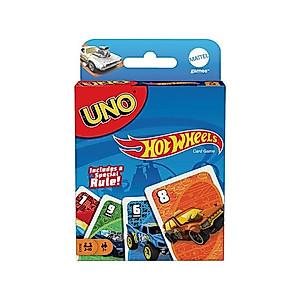 Hot Wheels UNO Matching Card Game Featuring 112 Cards with Hot Wheels Graphics, Game Night, Kids Gift Ages 7 Years & Older