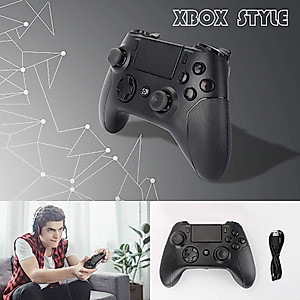 OUBANG Wireless Controller Compatible with P-4 Console, for P-4 System with Charging Cable,Good Choice Game Joystick Gift for Christmas, Brithday (Black Remote Control)