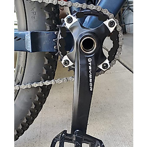 Teyssor Mountain Bike 170mm Crankset 104 BCD 32T 34T 36T 38T Set Round Chainring with Bottom Bracket and Chainring Bolts Compatible with Shimano, FSA, Gaint