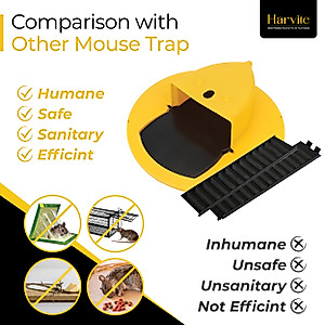 Second Generation, Flip n Slide Bucket Lid Mouse Trap - Indoor Outdoor, 5 Gallon Bucket Compatible, Multi Catch, Auto Reset, Slide Bucket Lid Mouse Rat with Ramp