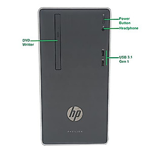 HP Pavillon 590-A0019 Tower Computer Desktop PC, AMD Dual Core A9-9425 3.10GHz Processor, HDMI, |8GB Ram DDR4| |1TB Hard Drive|, WiFi and Bluetooth, Keyboard Mouse, Windows 10 (Renewed)