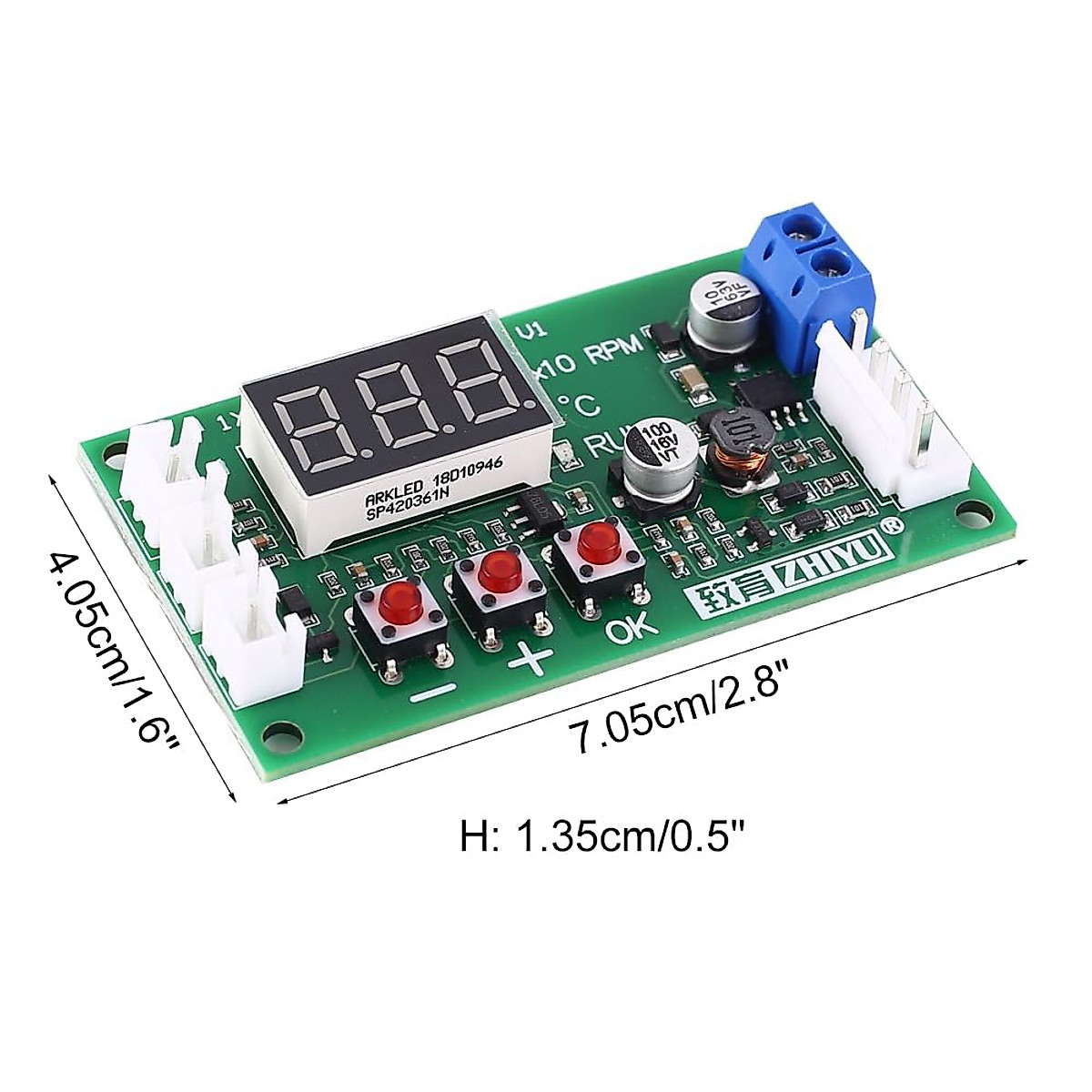 DONGKER PWM Driver Module,DC 12V 24V 48V 4-Wire Fan Temperature Controller for PC Fan/Alarm