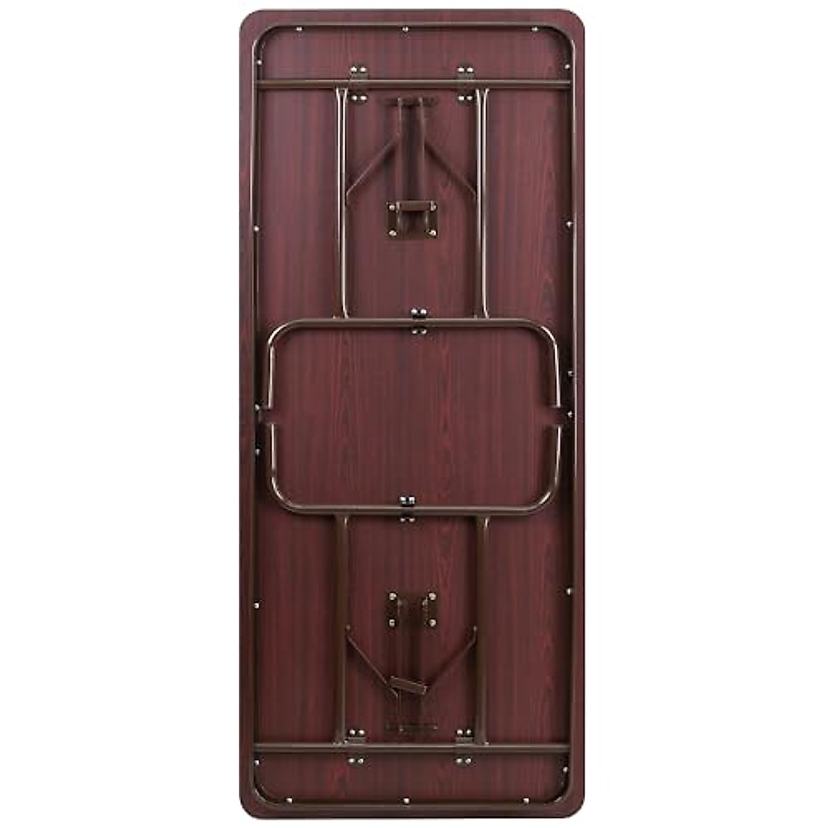 Flash Furniture Frankie 6-Foot Mahogany Melamine Laminate Folding Banquet Table